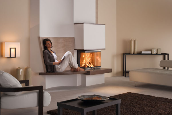 Panorama Kamin Mit Sitzbank